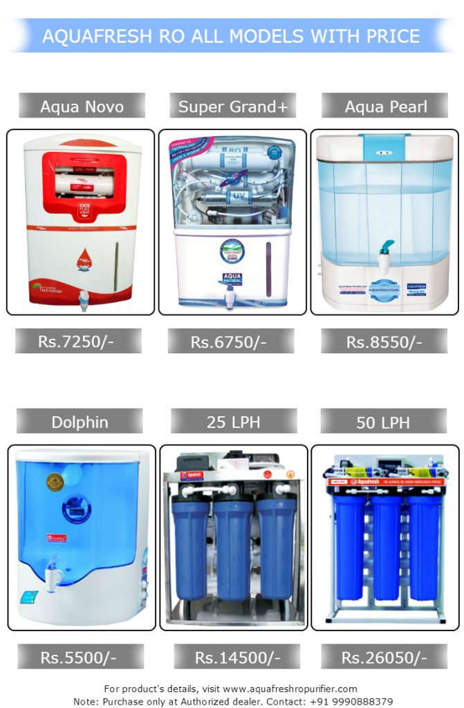 Aquafresh RO Purifier for Fresh, Purified of Drinking Water